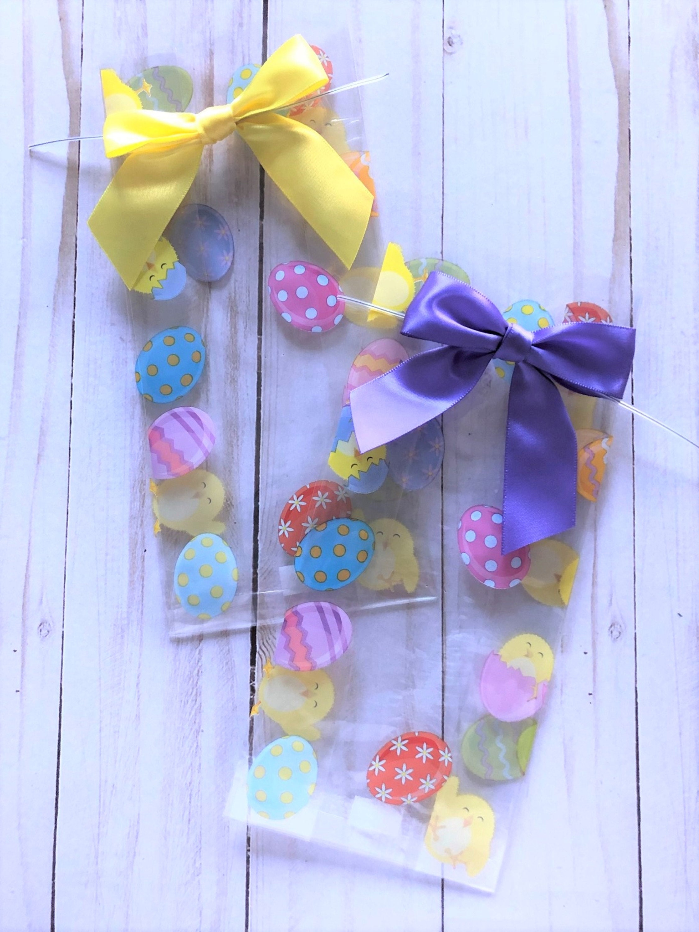 20 Easter Egg Party Favor Bags and 20 Satin Bows Easter Treat | Etsy