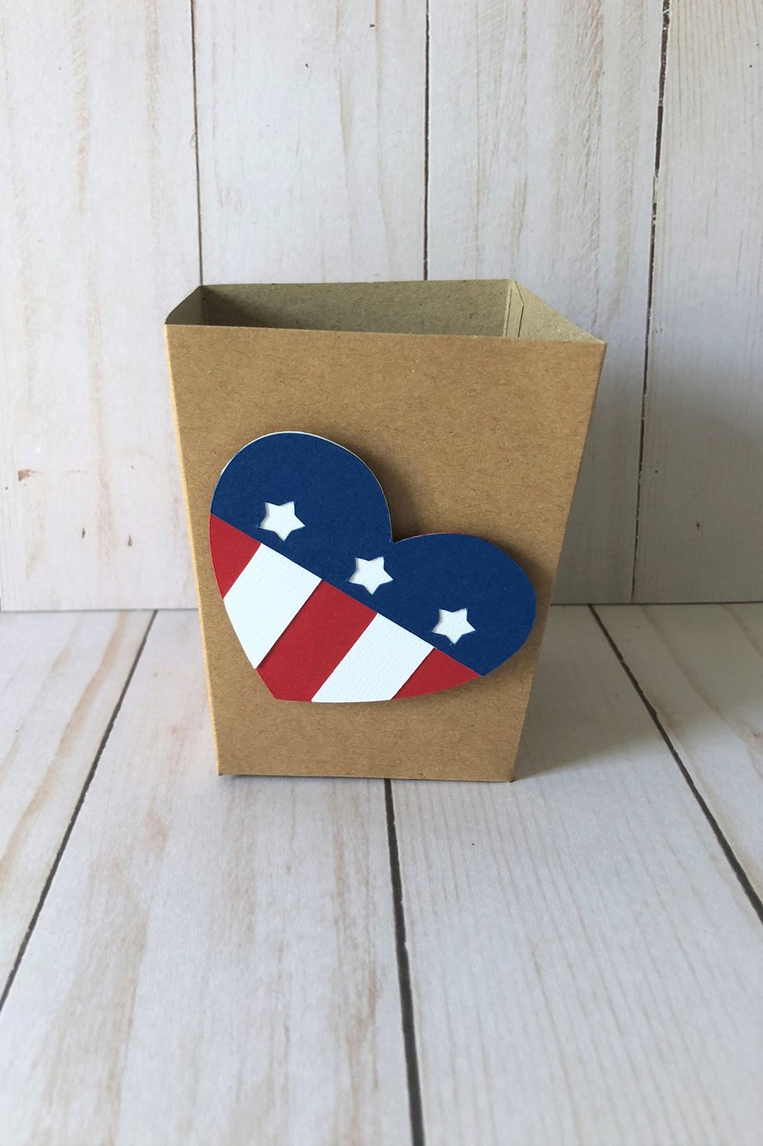 10 Patriotic Heart Party Favor Boxes Patriotic Favors Red - Etsy