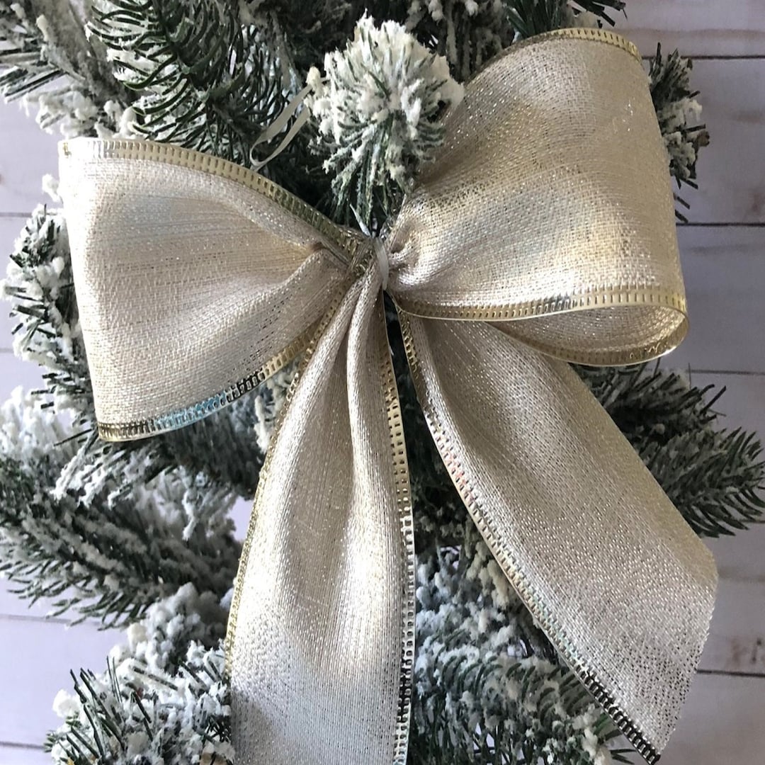 10 Gold Christmas Tree Bows Gold Tree Decorations Gold Bows - Etsy