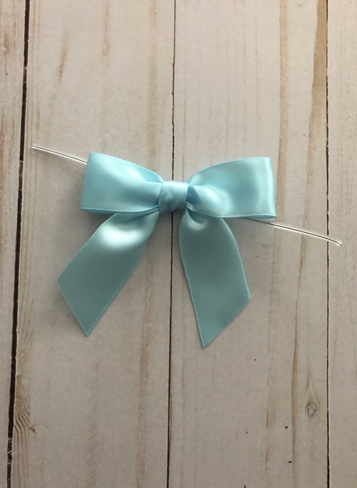 20 Baby Blue Satin Bows, Party Favor Bow, Party Decor, Accent Bow ...