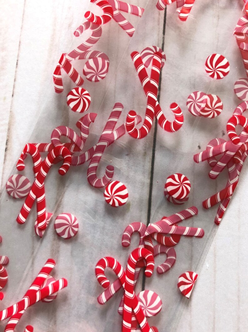 20 Candy Cane and Peppermint Christmas Party Favor Bag Red - Etsy