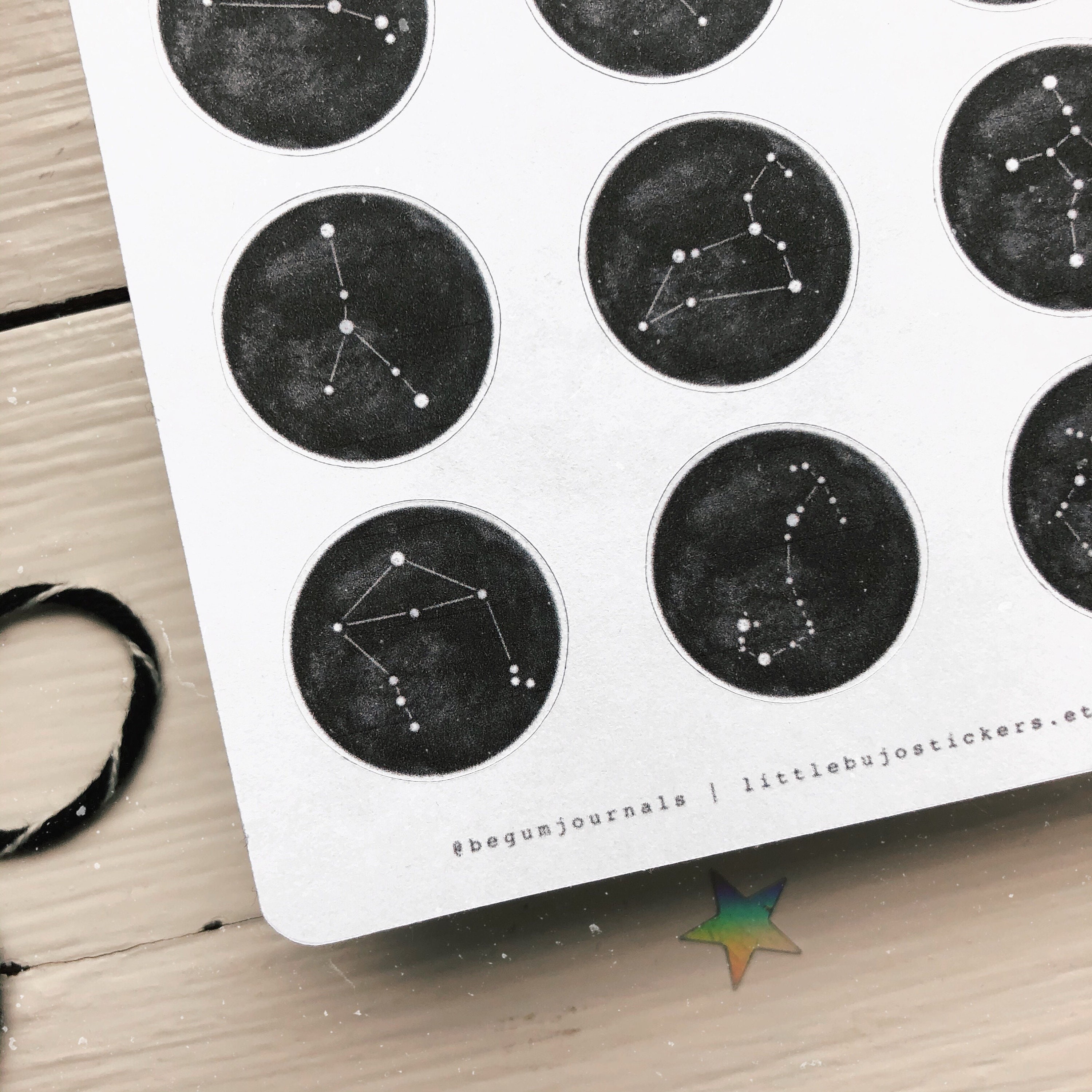 Constellation Sticker Sheet Cute Planner Stickers - Etsy