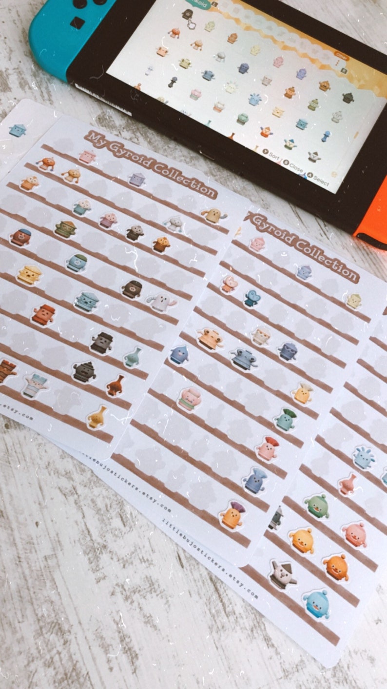 Animal Crossing Gyroids List ACNH Gyroid Collection Sticker - Etsy ...