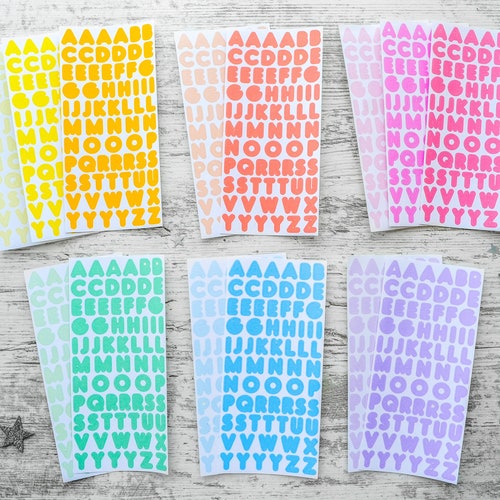 Alphabet Stickers Polco Deco Sticker Sheet - Etsy