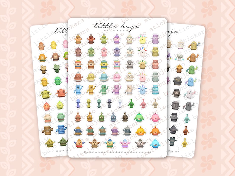 Animal Crossing Gyroids List ACNH Gyroid Collection Sticker - Etsy Canada