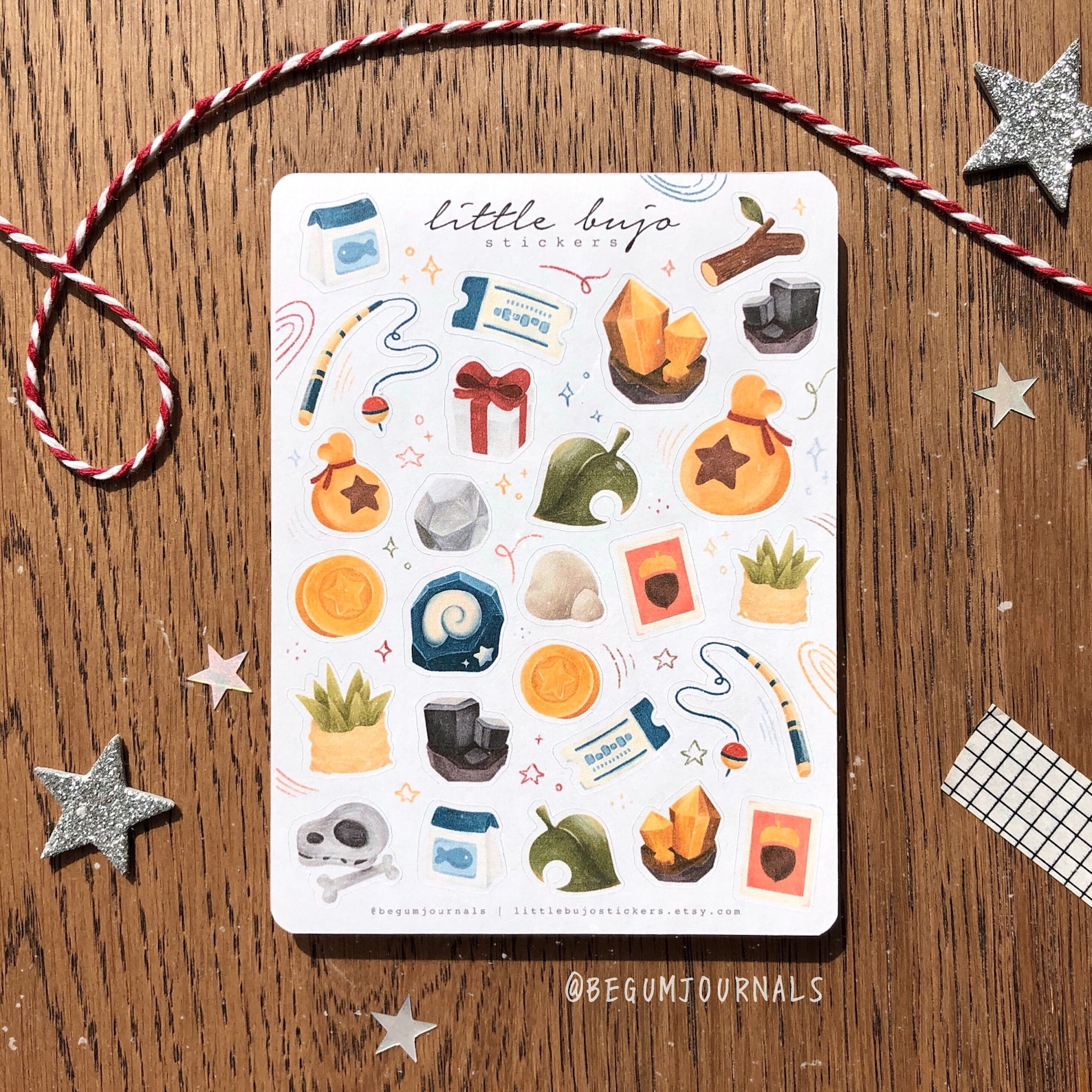 Animal Crossing Sticker Sheet, ACNH Stickers, Kawaii Planner Stickers ...