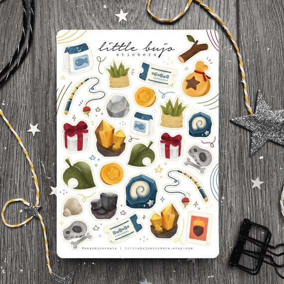 Animal Crossing Sticker Sheet ACNH Stickers Kawaii Bullet | Etsy