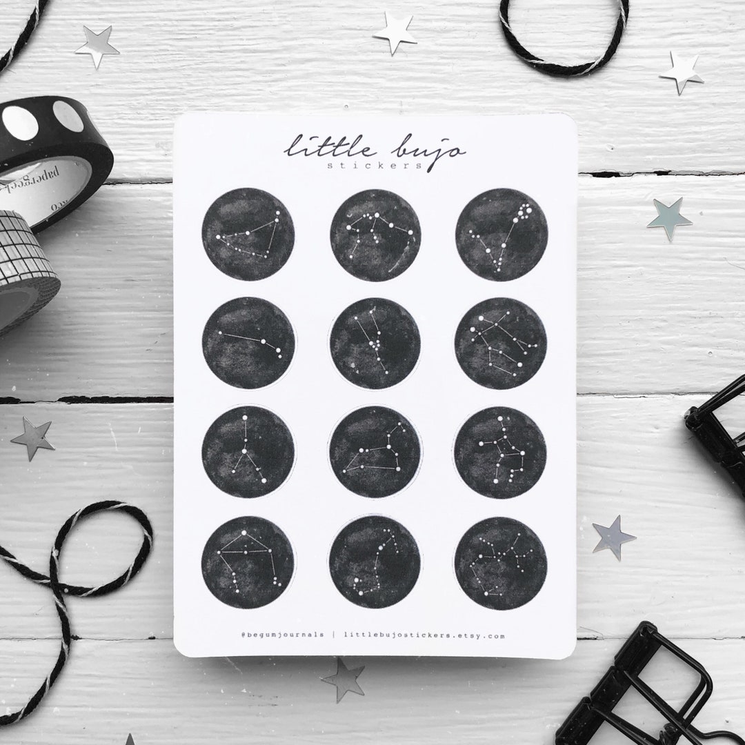 Constellation Sticker Sheet | Cute Planner Stickers | Celestial Bullet ...