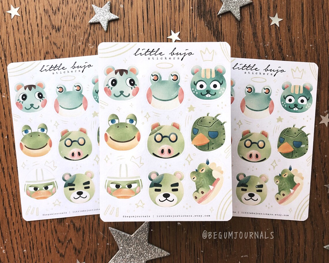 Animal Crossing Stickers Villagers Sticker Set ACNH - Etsy