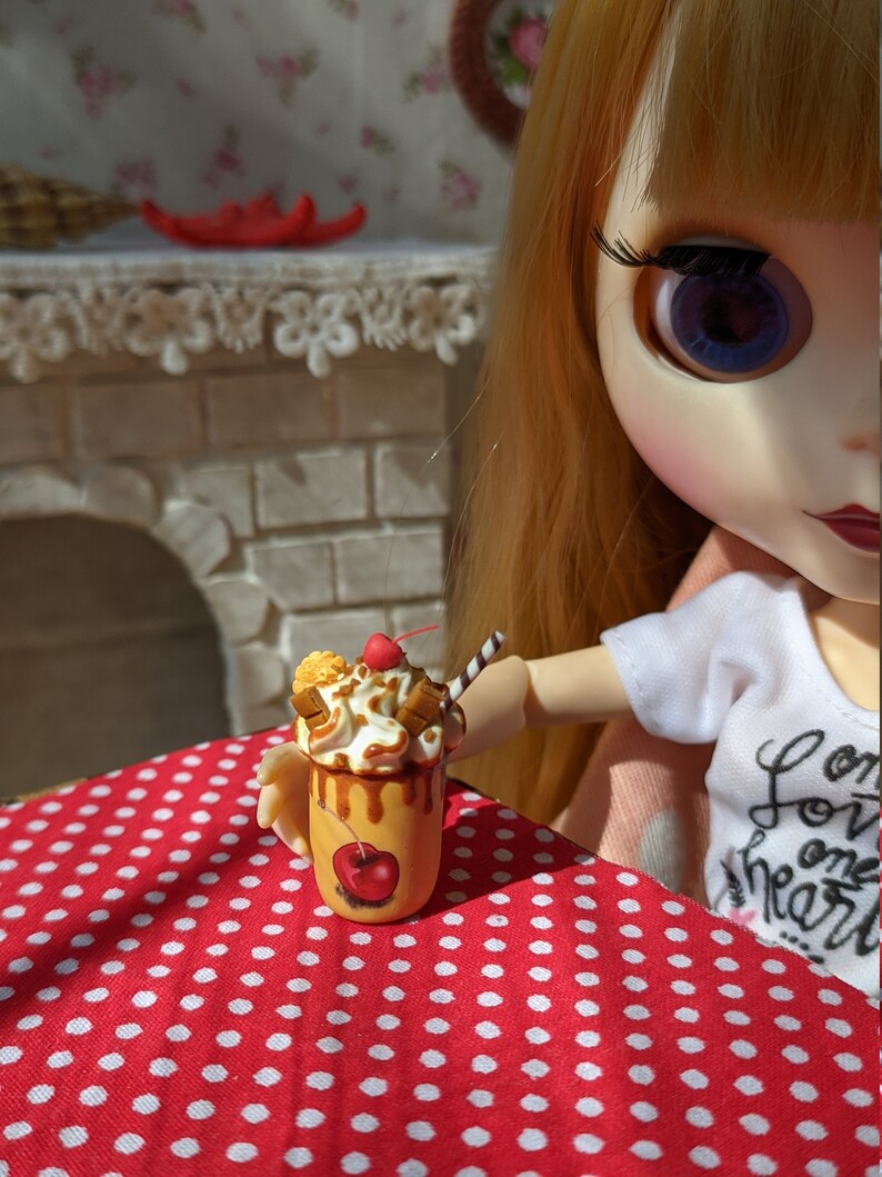 Miniature Foods for Dolls. Milkshake Dessert for Dolls. - Etsy