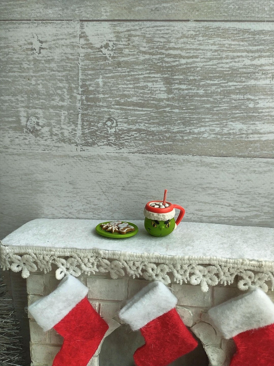 Cocoa With Marshmallows. Scale 1:6. Cup Grinch. Christmas Decor for a ...