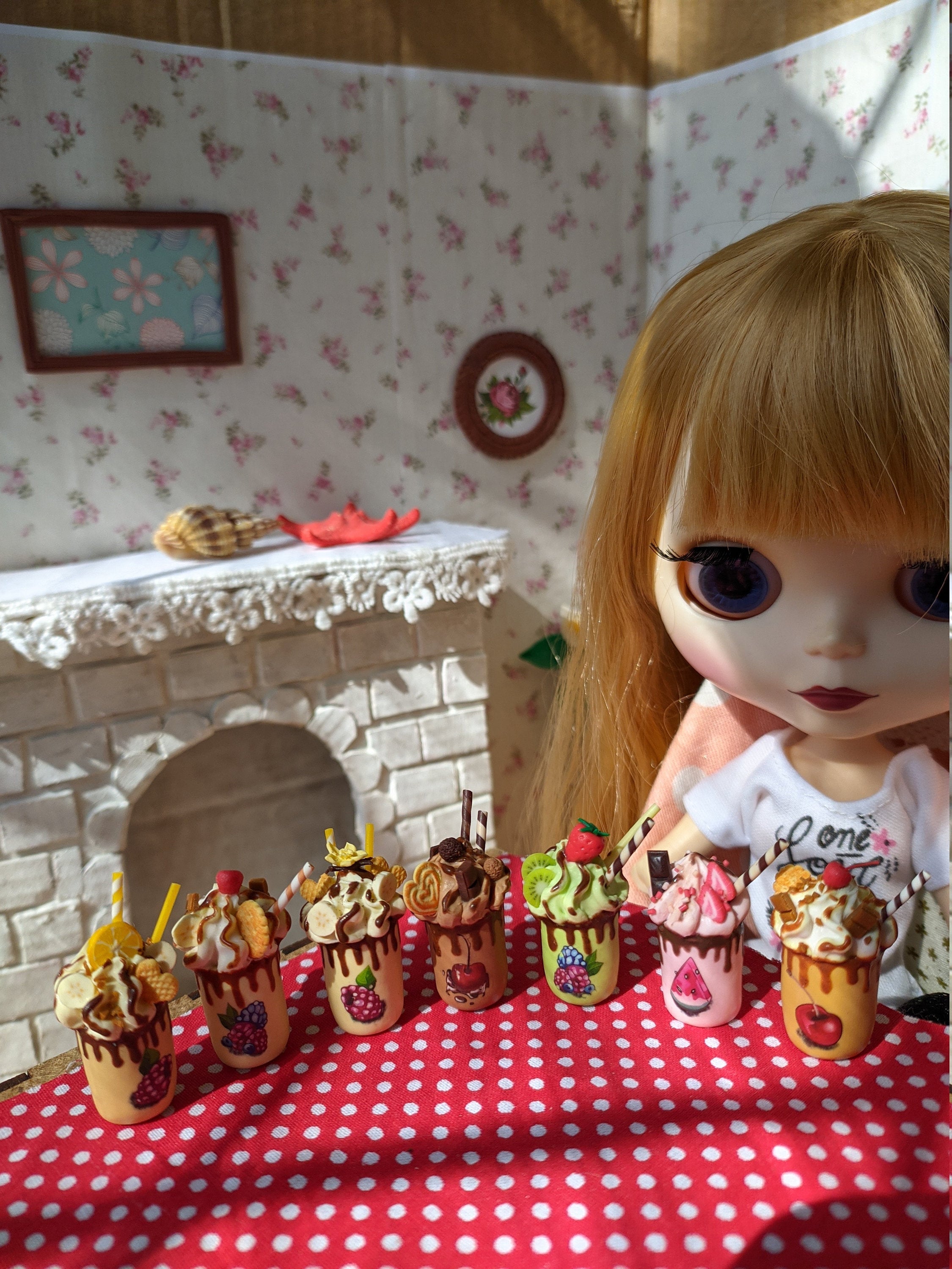 Miniature Foods for Dolls. Milkshake Dessert for Dolls. - Etsy