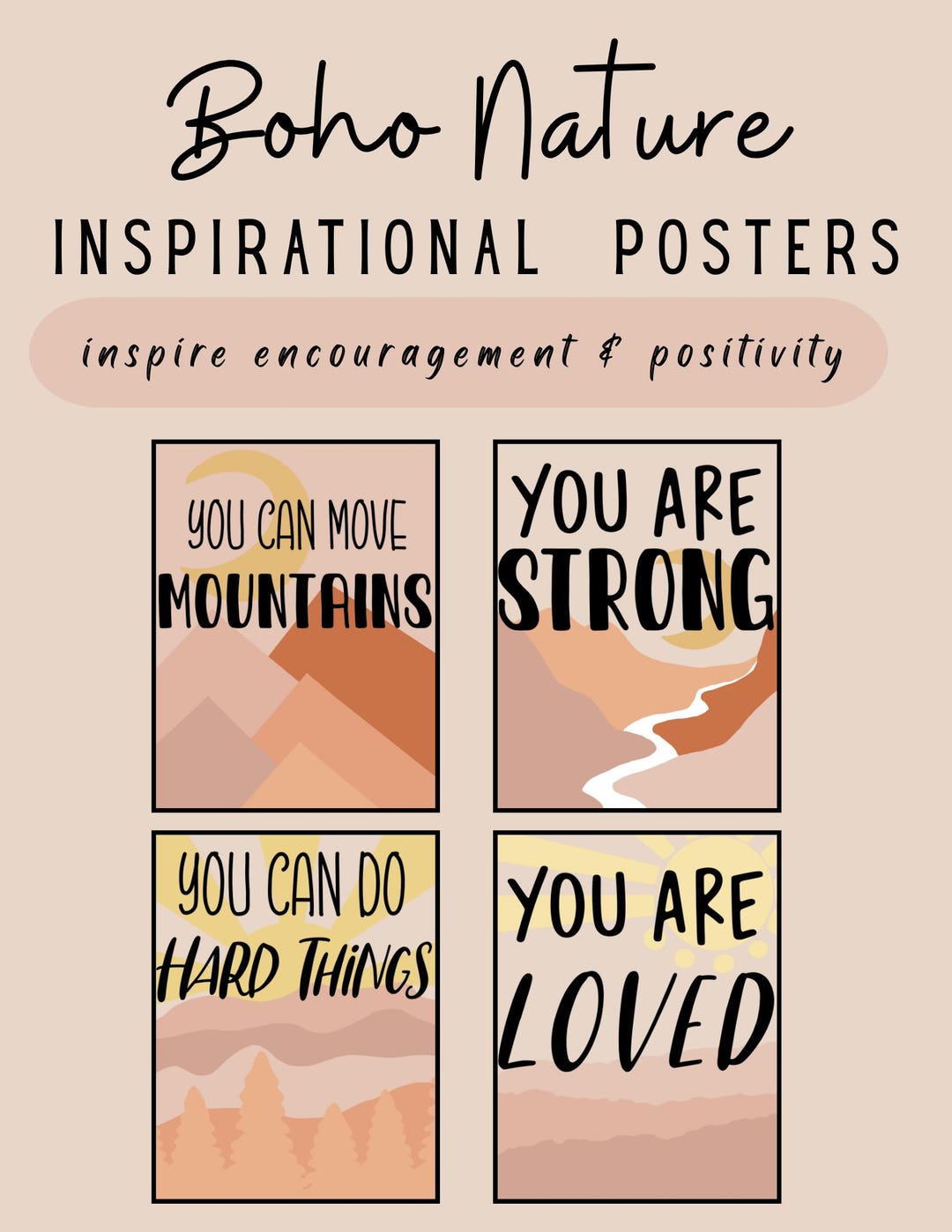 Boho Positive Affirmation Posters | Growth Mindset Classroom Decor ...