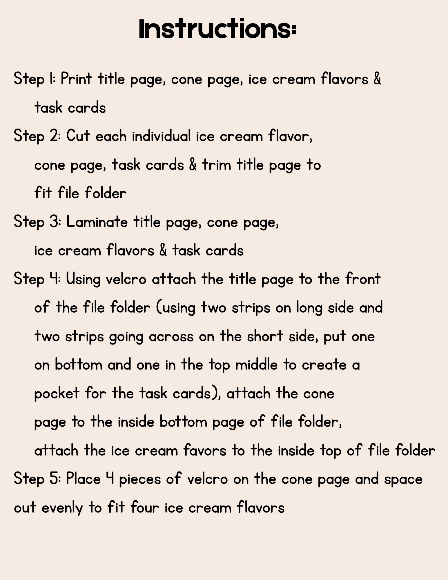 Build an Ice Cream Cone | Printable Activity | Fine Motor | Following ...