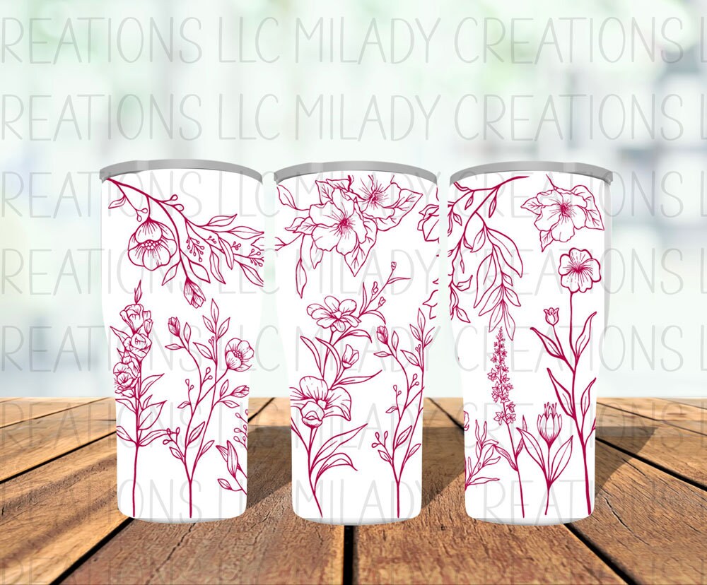 Wildflowers 30oz Engraved Tumbler SVG Laser Engraved Digital - Etsy