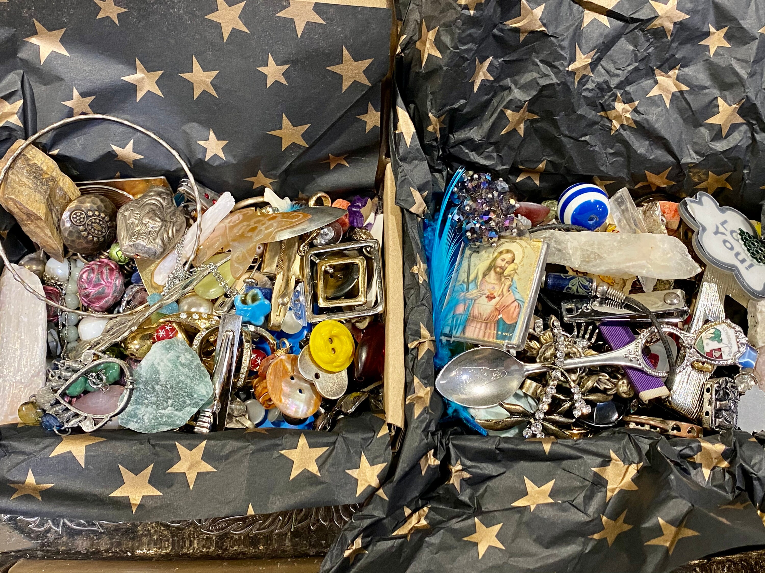 Witch Confetti Scoop Curiosities Vintage Junk Drawer Crystals - Etsy