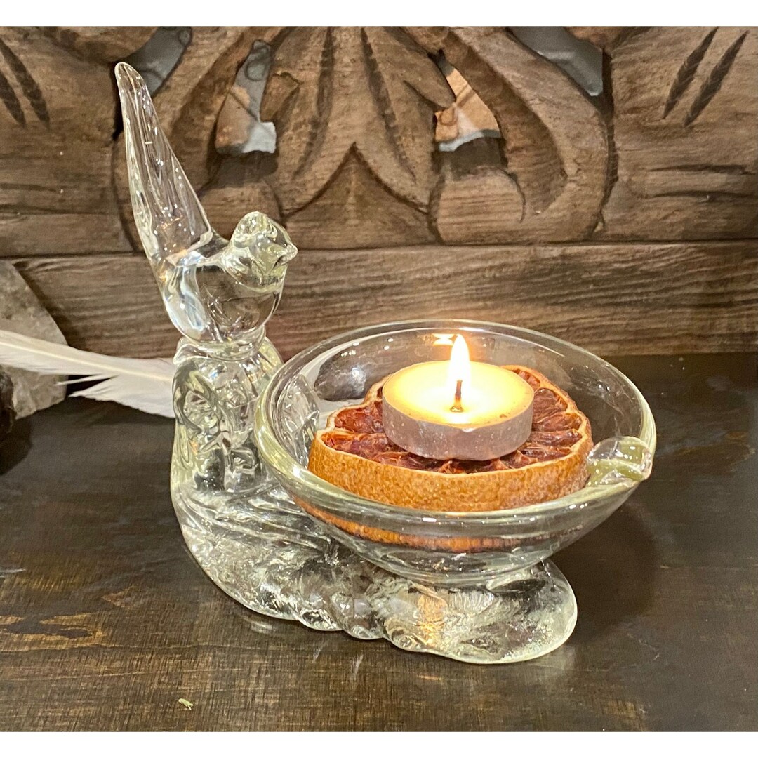Murano Glass Bird Altar Bowl Smudge Stick/ Incense/ Offerings/ Ritual ...