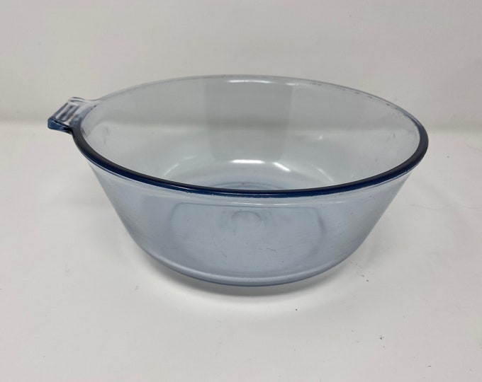 Pyrex Flameware Blue Glass 834b Stovetop Cooking Pot Bowl 8 1/2" in ...
