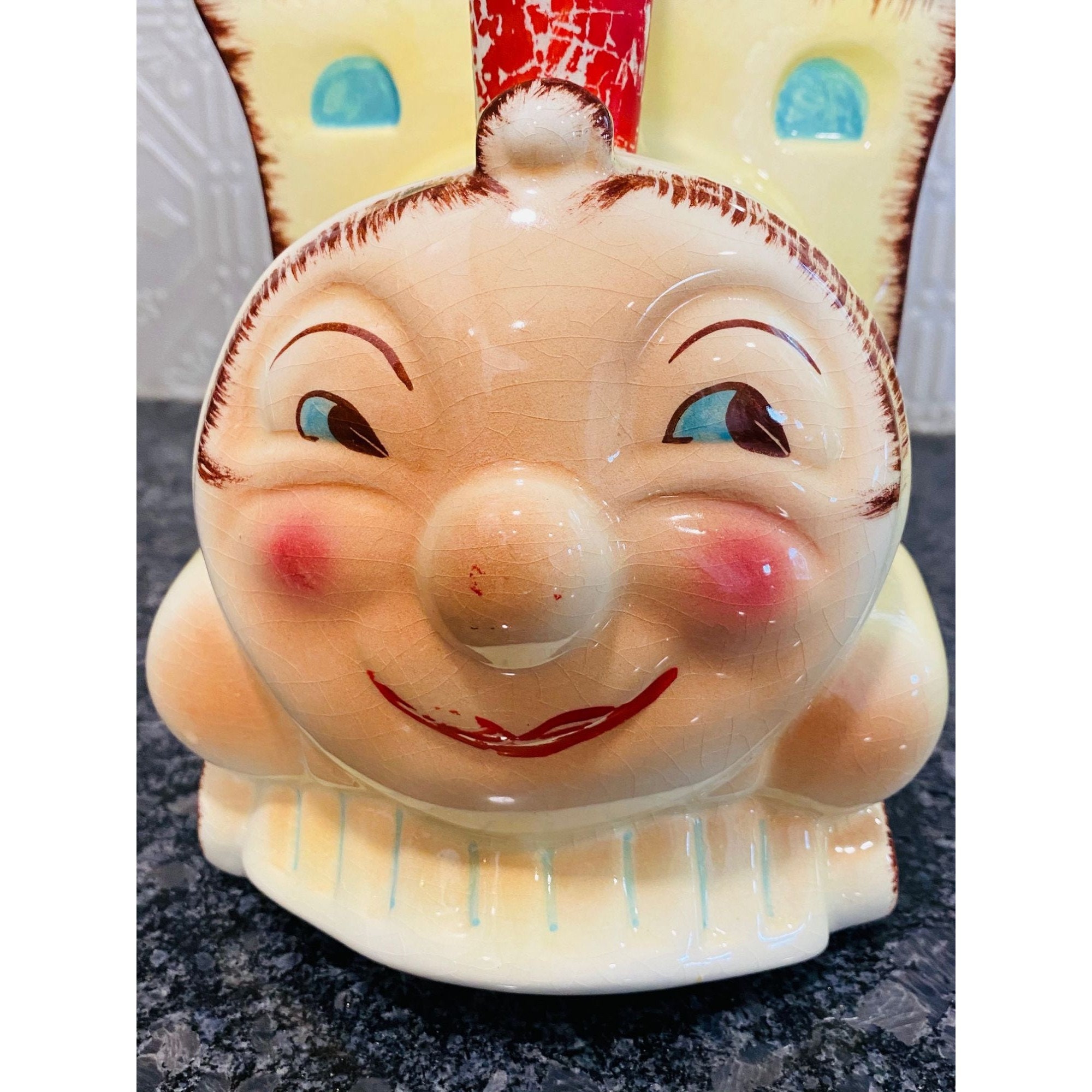 Vintage Locomotive Train Cookie Jar Calif SC Anthropomorphic | Etsy