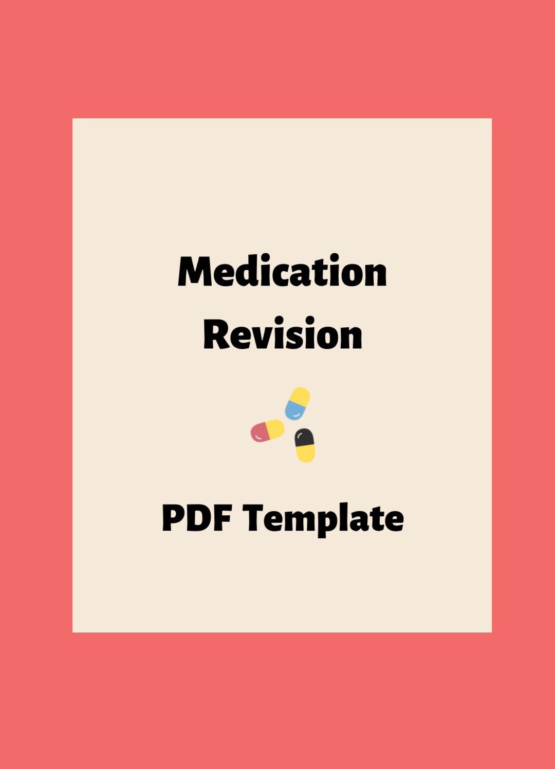 Medication Revision Template, DIGITAL, Drugs, Student Nurses, Medicine ...