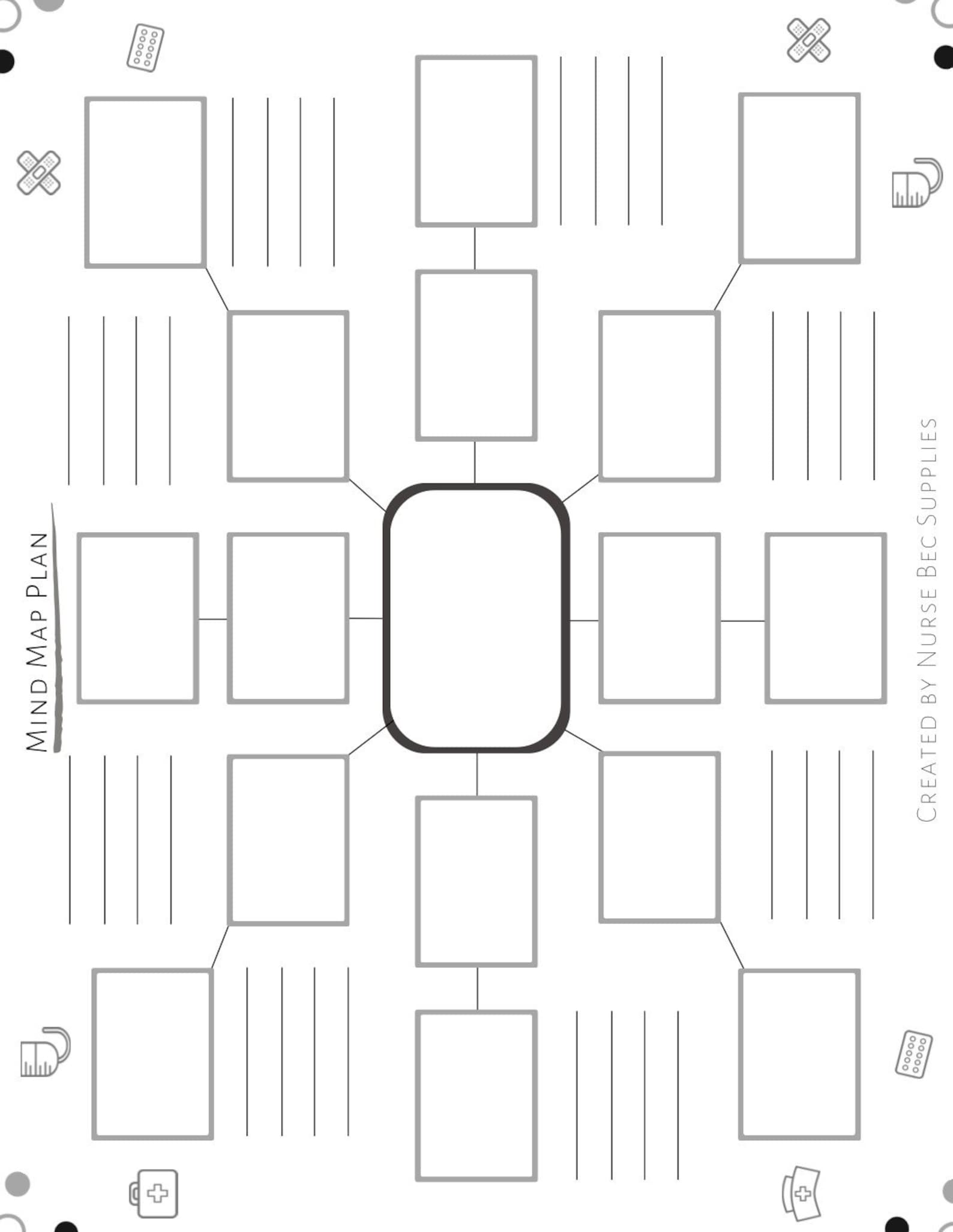 Mind Map Planner Pad, Brainstorming, Student Nurse, Nurses, Nursing ...