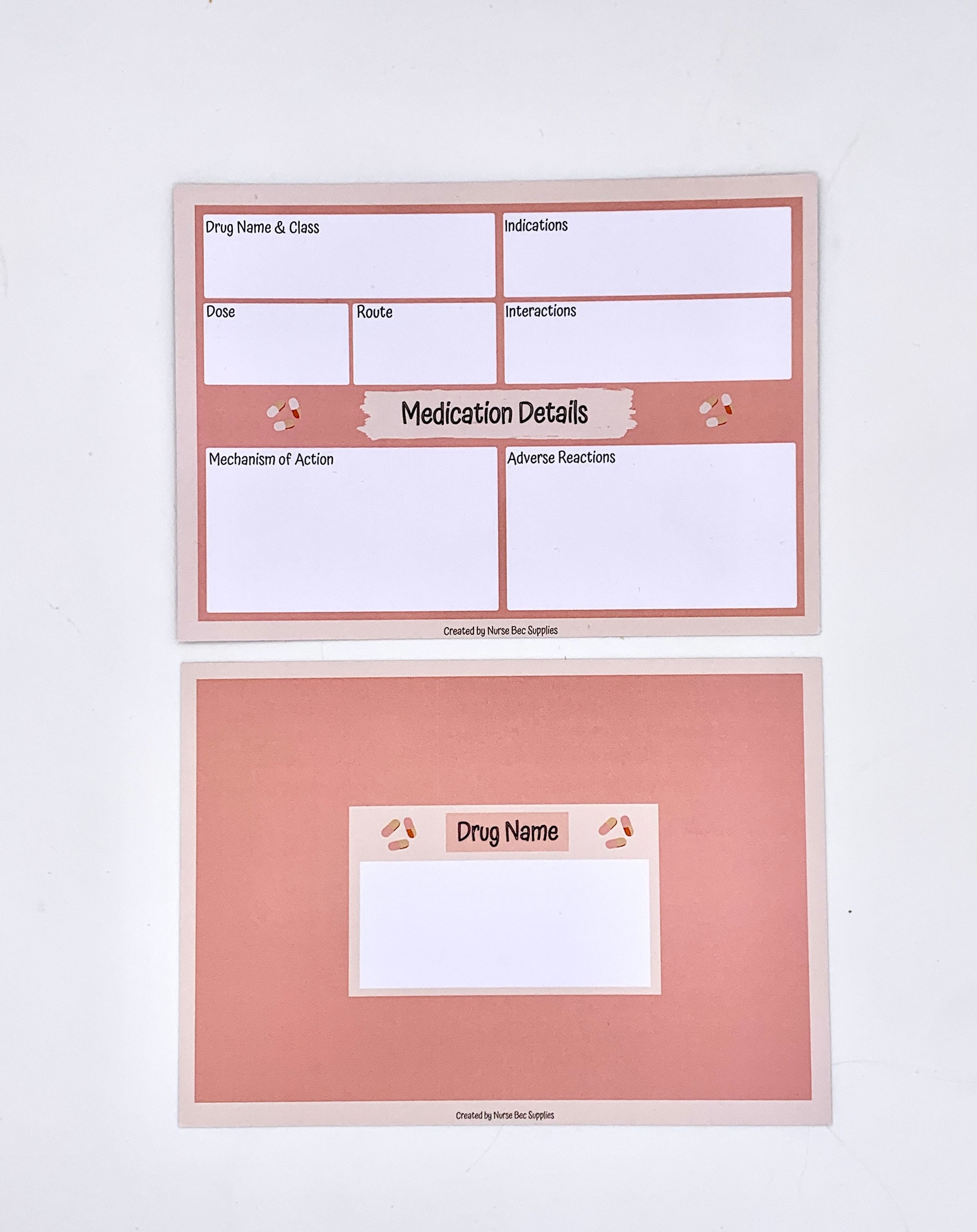 Medication Revision Flashcards Study Aids Pharmacology - Etsy UK