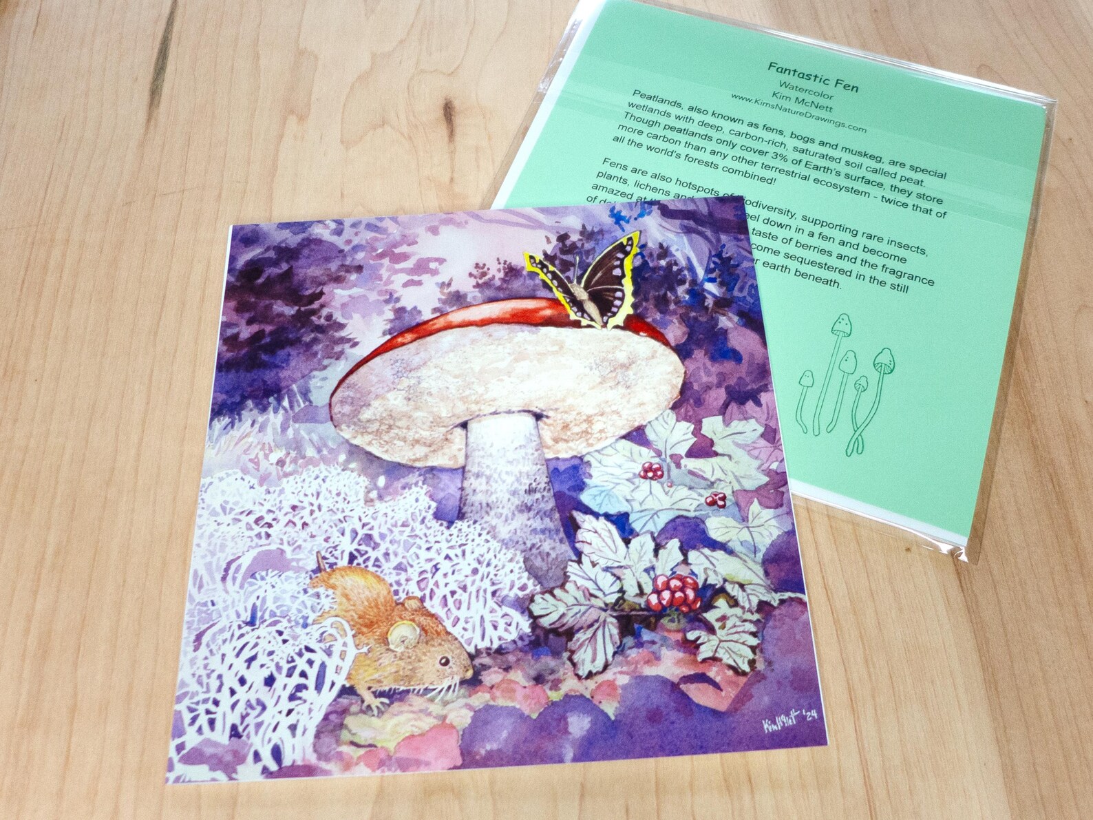 Fantastic Fen: 8x8 Color Print of Kim Mcnett Original Watercolor ...