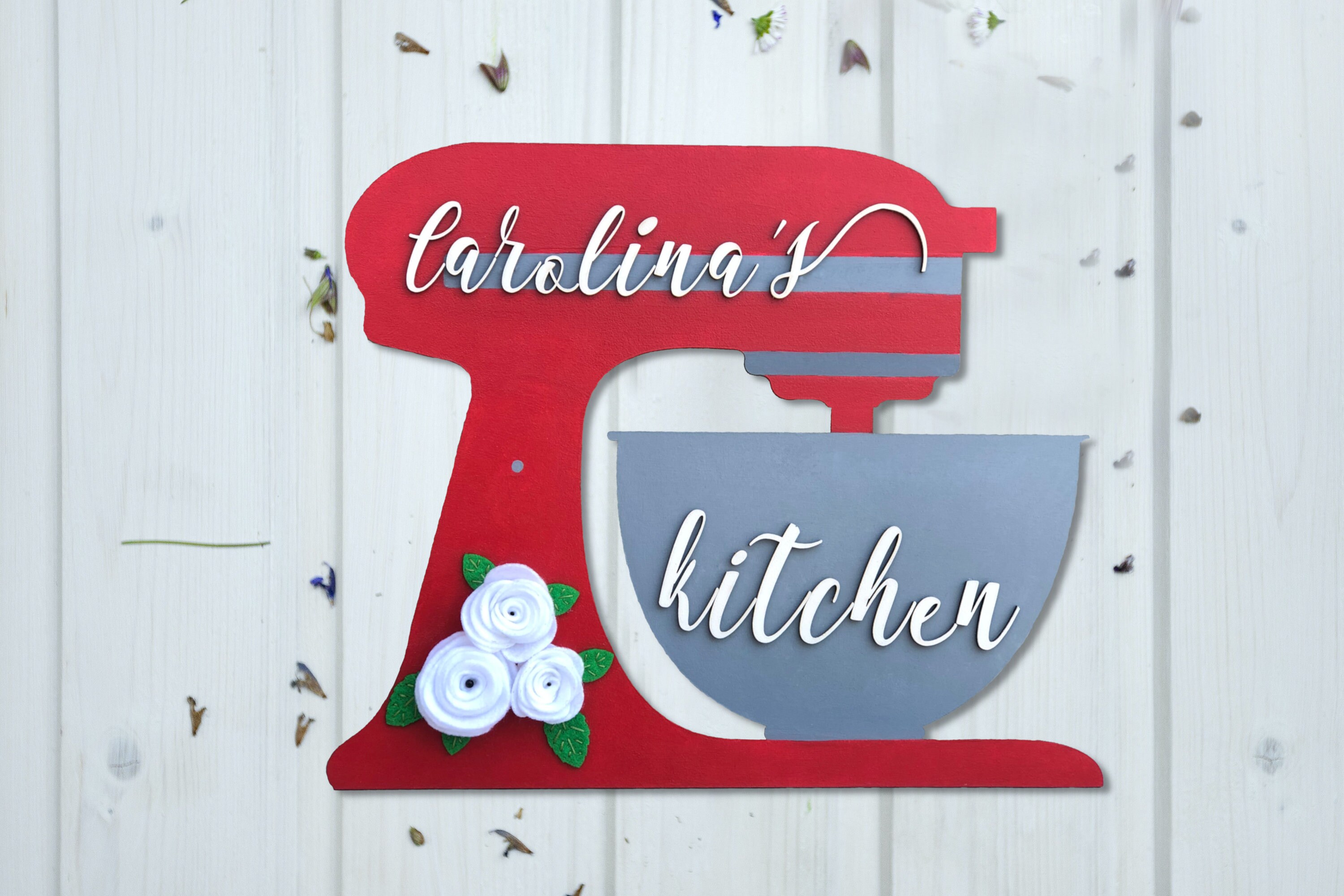 Red Stand Mixer Standing Mixer Personalized Kitchen Signs | Etsy