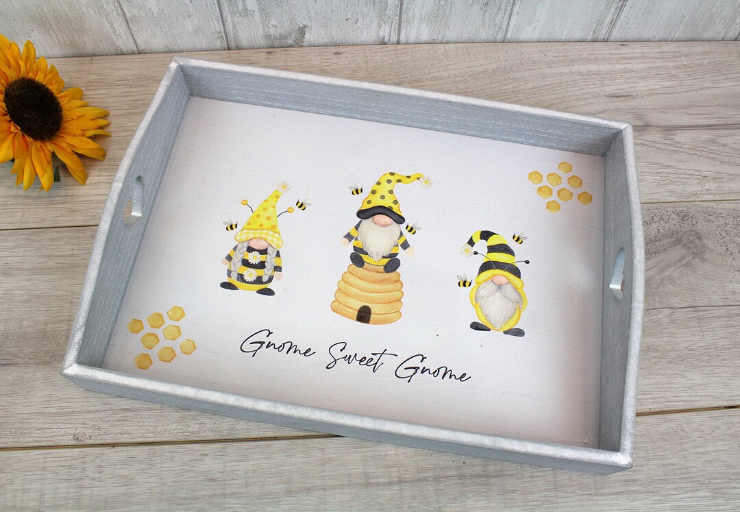 Wooden Bee Gonk Tray With Cut Out Hearts Gnome Nordic - Etsy UK