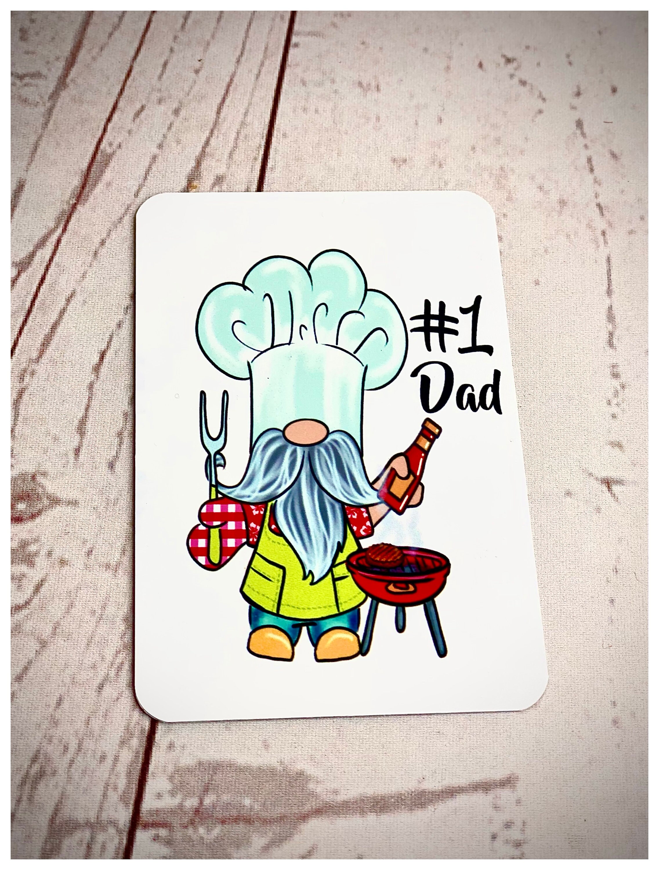 Hashtag Number one Dad Personalised wallet card keepsake | Etsy