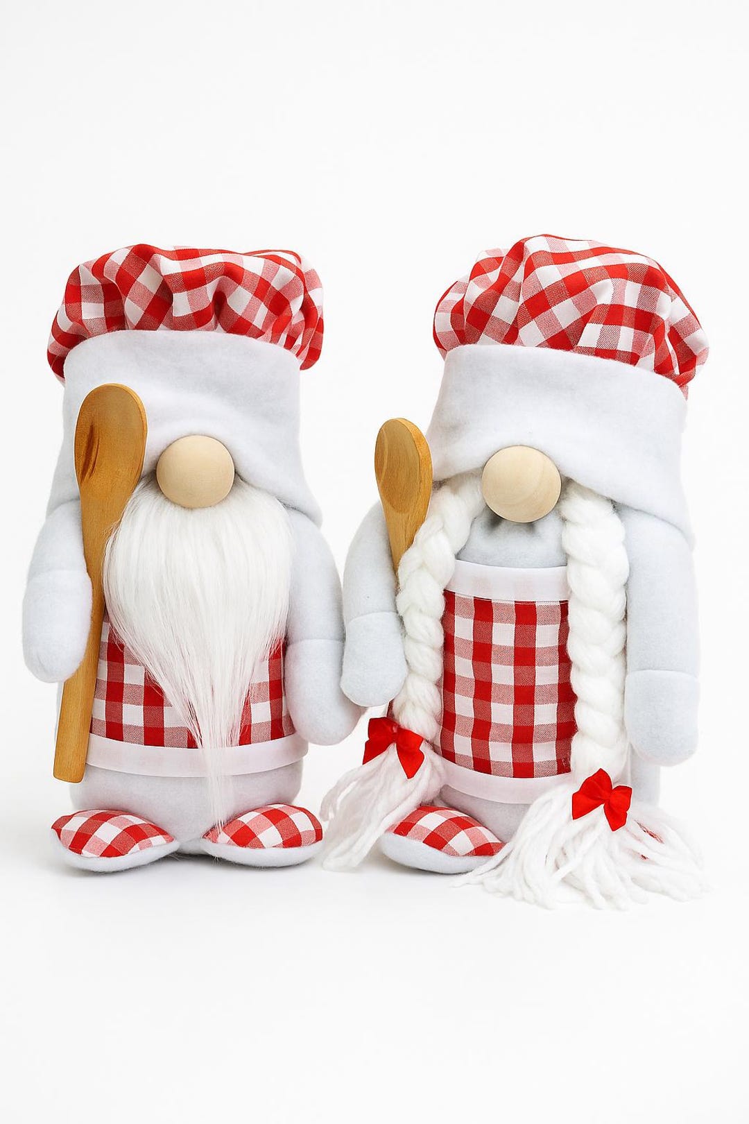 Red and White Gingham Chef Gonk, Handmade and Designed by Forever ...