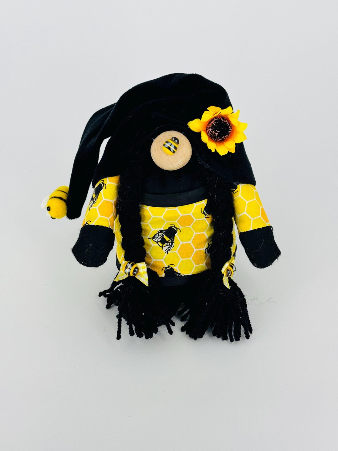 Bumble Bee Doris Gnome, With Floppy Hat and Apron, Gonk, Nordic, Gnome ...