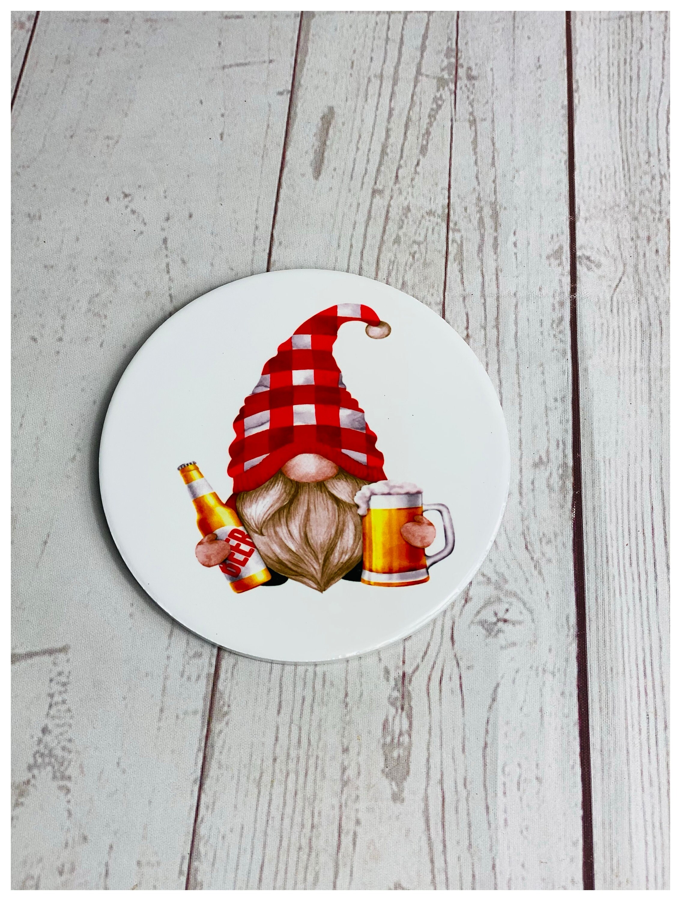 Gnome Beer Ceramic Coaster, Gonk, Nordic, Swedish Tomte - Etsy UK