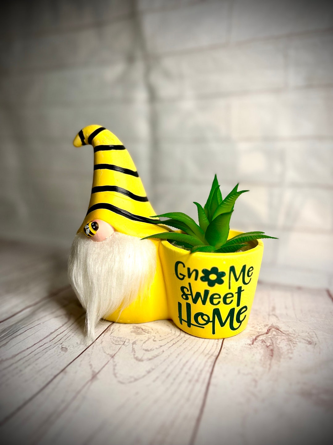 Ceramic Gnome Sweet Home Bumble Bee Gonk Plant Pot, Nordic, Gnome ...