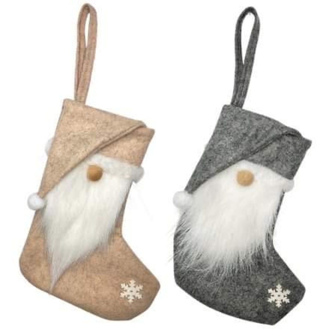 Mini Felt Gonk Christmas Stocking Gift Bag, Gnome, Nordic, Swedish ...