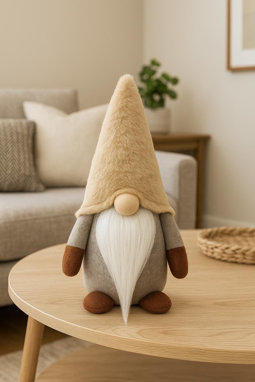 Rustic Gonk With Super Soft Fur Hat, Nordic Gnome Swedish Tomte - Etsy