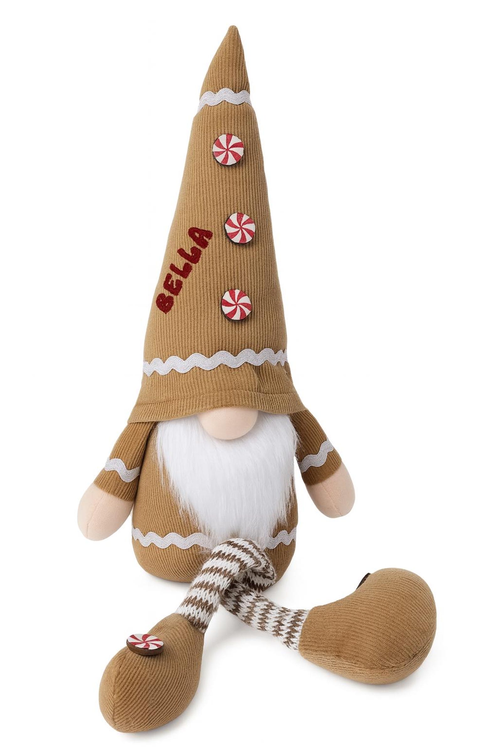 Personalised Gingerbread Sitting Gonk 30cm, Nordic Gnome, Swedish Tomte ...