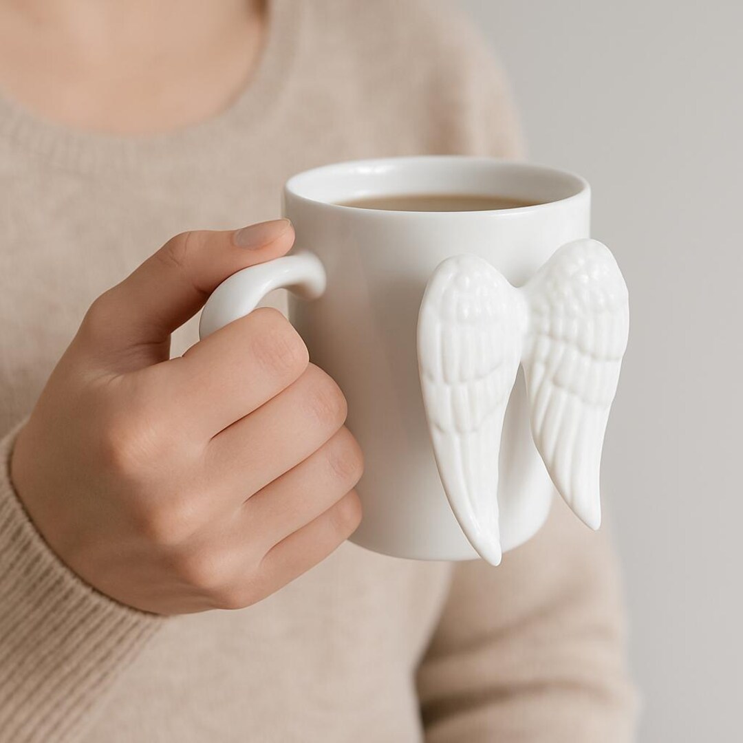 Ceramic Angel Wings Mug 12cm - Etsy