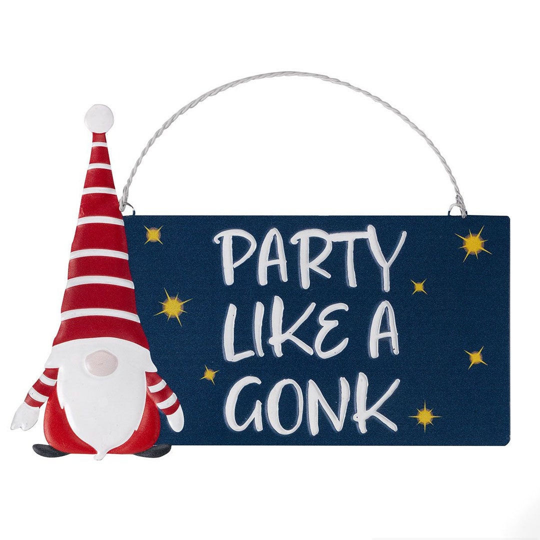 Party Like A Gonk Plaque, Gnomes, Nordic, Swedish Tomte - Etsy