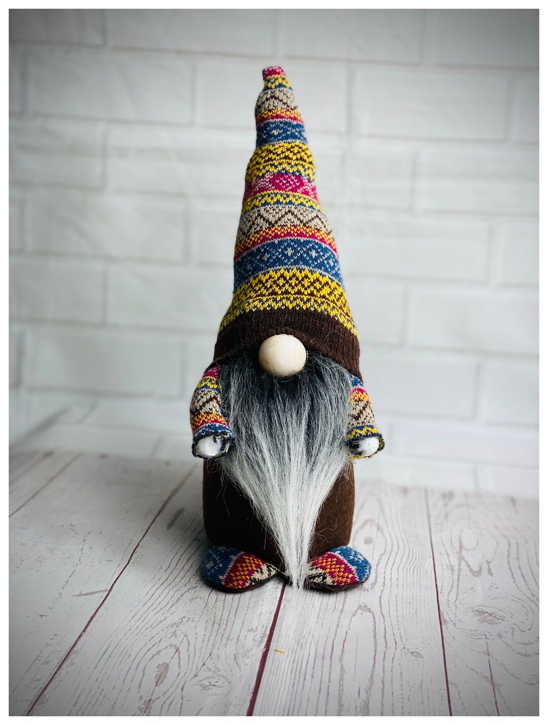 Handmade Winter Gnome, Brown, Gonk, Nordic, Swedish Tomte - Etsy UK
