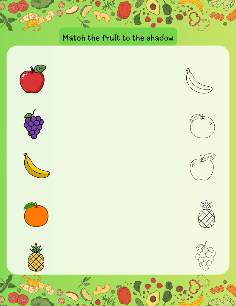Lets Learn ABC (fruits and Vegetables Version) - Etsy