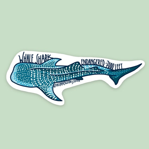 Whale Shark Endangered Species Sticker Laptop Stickers - Etsy