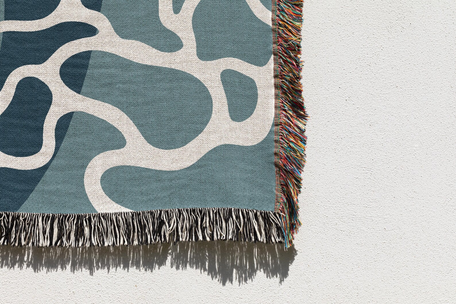 Whale Shark Woven Cotton Throw Fringe Blanket, Naturalist Wall Tapestry ...