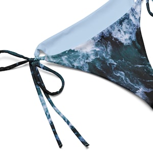 Turning Tides Recycled Plastic Triangle String Bikini Swimsuit Bottoms ...