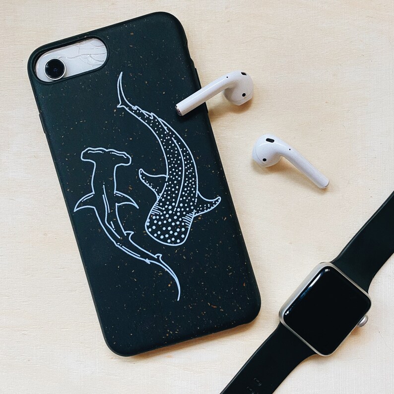 Sharks Are Friends Biodegradable Phone Case whale shark phone | Etsy