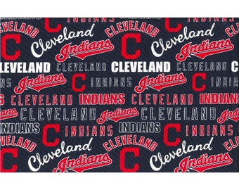 Cleveland Indians Fabric - Etsy