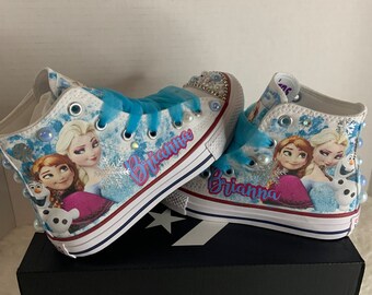 Frozen Elsa Converse Personalized Frozen Shoes Toddler Girls - Etsy