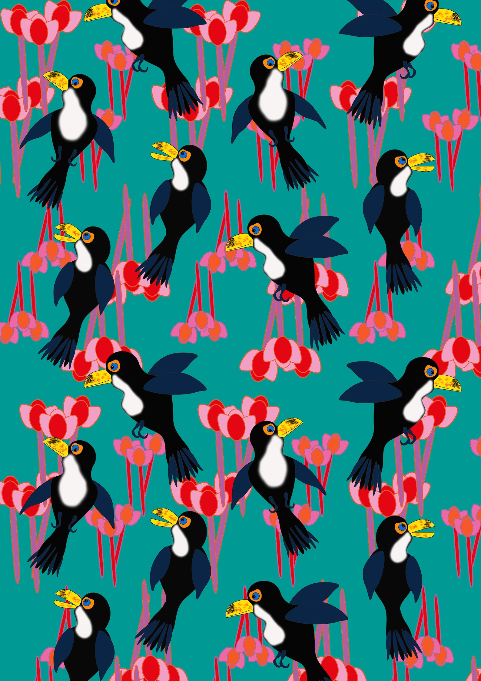 Toucan Pattern 6 X Bird Pattern Mix - Etsy Israel