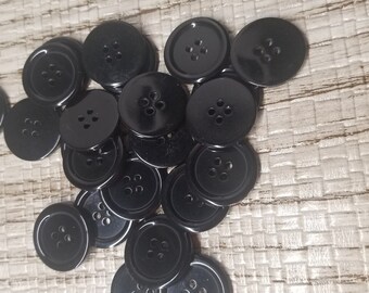 Black 1 Inch Button - Etsy