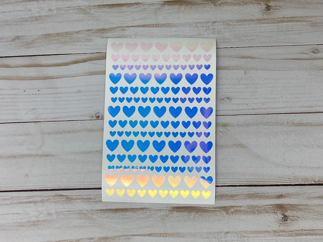 Holographic Heart Stickers - 2 Pack - Etsy